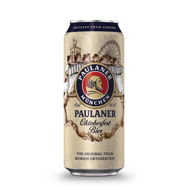 Paulaner Oktoberfest Bier 6 % - Oktoberfest pivo (sezonsko svetlo pivo)0,5l Can