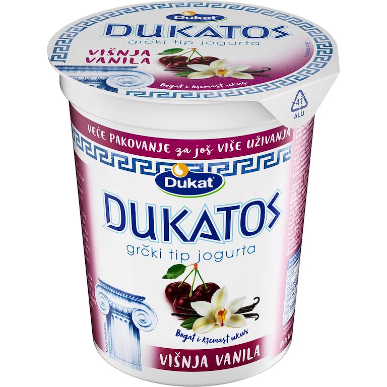 Jogurt višnja vanila 400g dukatos