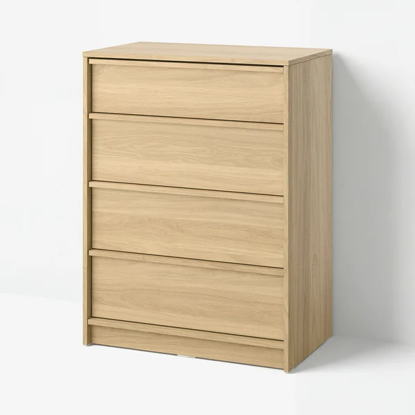 Komoda s 4 fioke, im. hrastovine, 80x48x107 cm