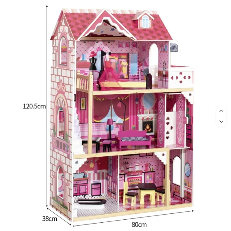 Drvena Kućica za Lutke – Princess Mansion sa Nameštajem OUT0070