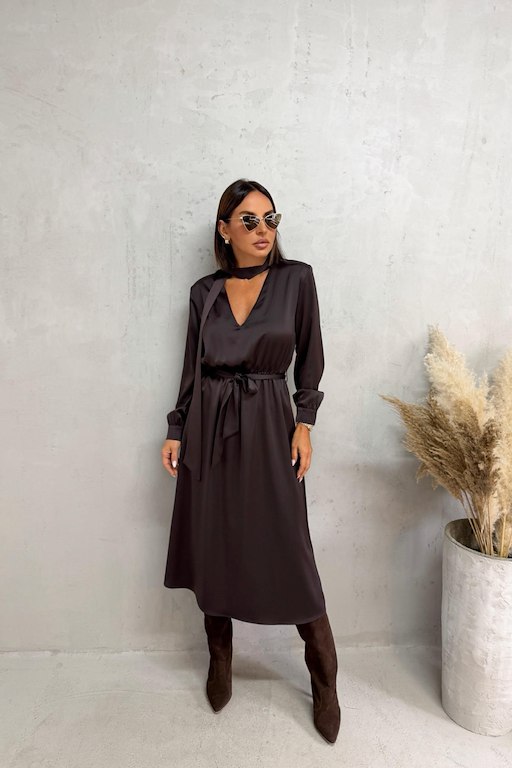 IVY CHOCOLATE MIDI SATENSKA HALJINA