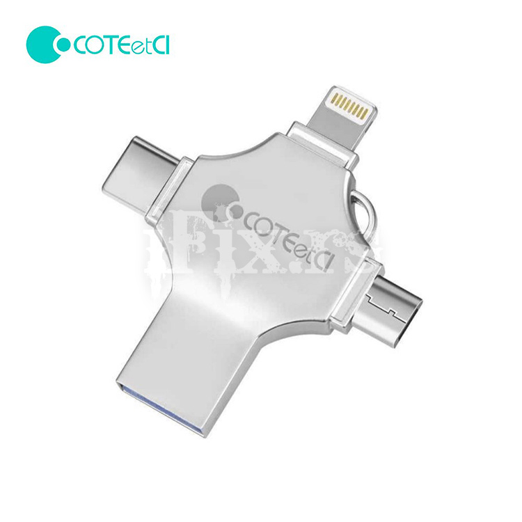 USB flash memorija 64GB USB 3.0/micro USB/Type C/Lightning Coteci CS8836