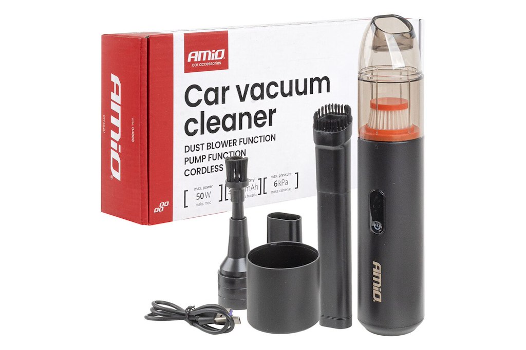 Bežični usisivač za automobil sa funkcijom duvanja i usisnog pumpe 6 kPa 50W 150ml (BATT) AMIO-04888 Preporučujemo