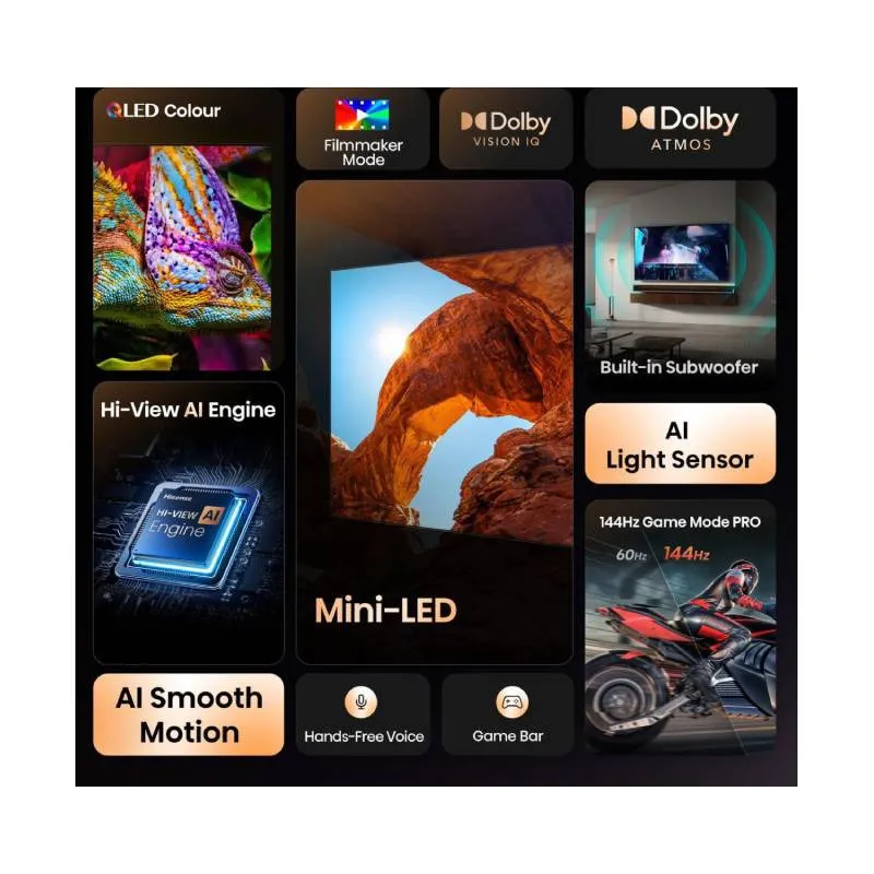 HISENSE 75 inča 75U7SE ULED Mini-LED 4K UHD Smart TV