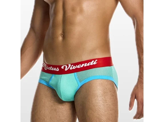 Modus Vivendi slip gaće sa crvenim pojasom muške mint - XL