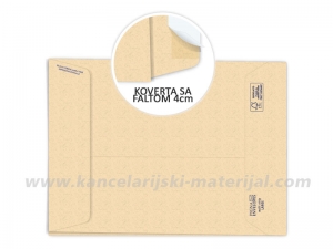 PIGNA koverta 190x260mm sa faltom 4cm (natron)