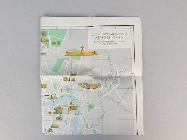 Lenjingrad, turisticka mapa, 1968. god.