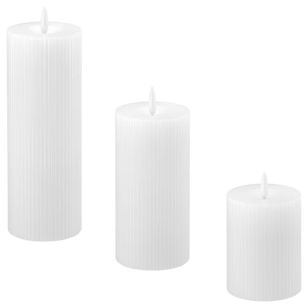 LED top sveća, 3 kom., na baterije bela