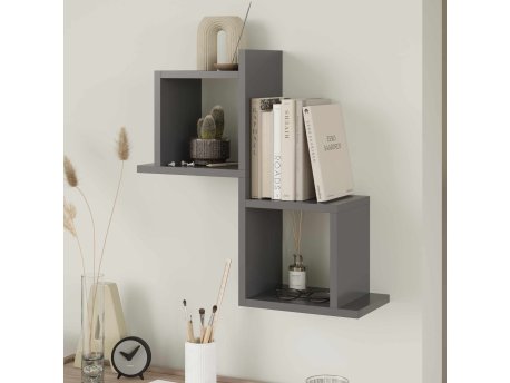 HANAH HOME Zidna polica Capri 2 Anthracite