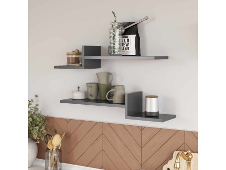 HANAH HOME Zidna polica Mykonos Anthracite