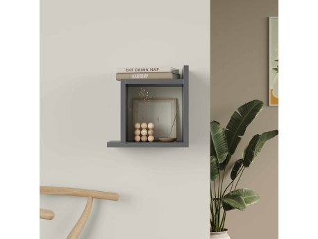 HANAH HOME Zidna polica Capri Anthracite