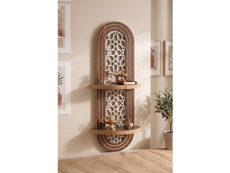 HANAH HOME Zidna polica Artmtkwll5 Wenge