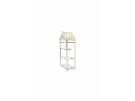 HANAH HOME Višenamenska polica Multipurpose Shelves 4 White Yellow