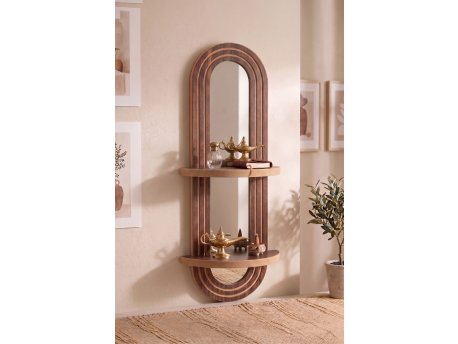 HANAH HOME Zidna polica Artmtkwll6 Wenge