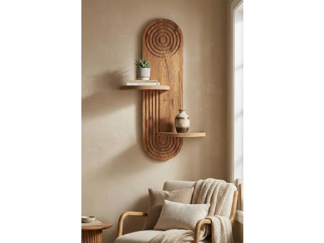 HANAH HOME Zidna polica Artmtkwll3 Oak