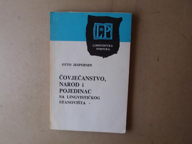 Otto Jespersen - ČOVJEČANSTVO NAROD I POJEDINAC