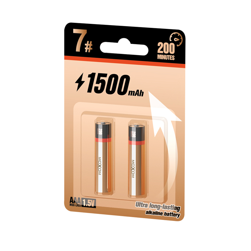 SUPER Alkalne baterije AAA 1.5V 2/1 LR03 MOXOM