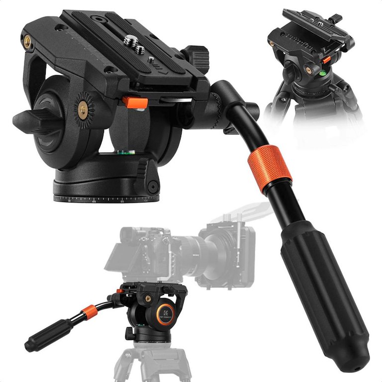 K&F Concept Fluid Video Head 360° Pan and -75° to 90 Tilt KF31.124