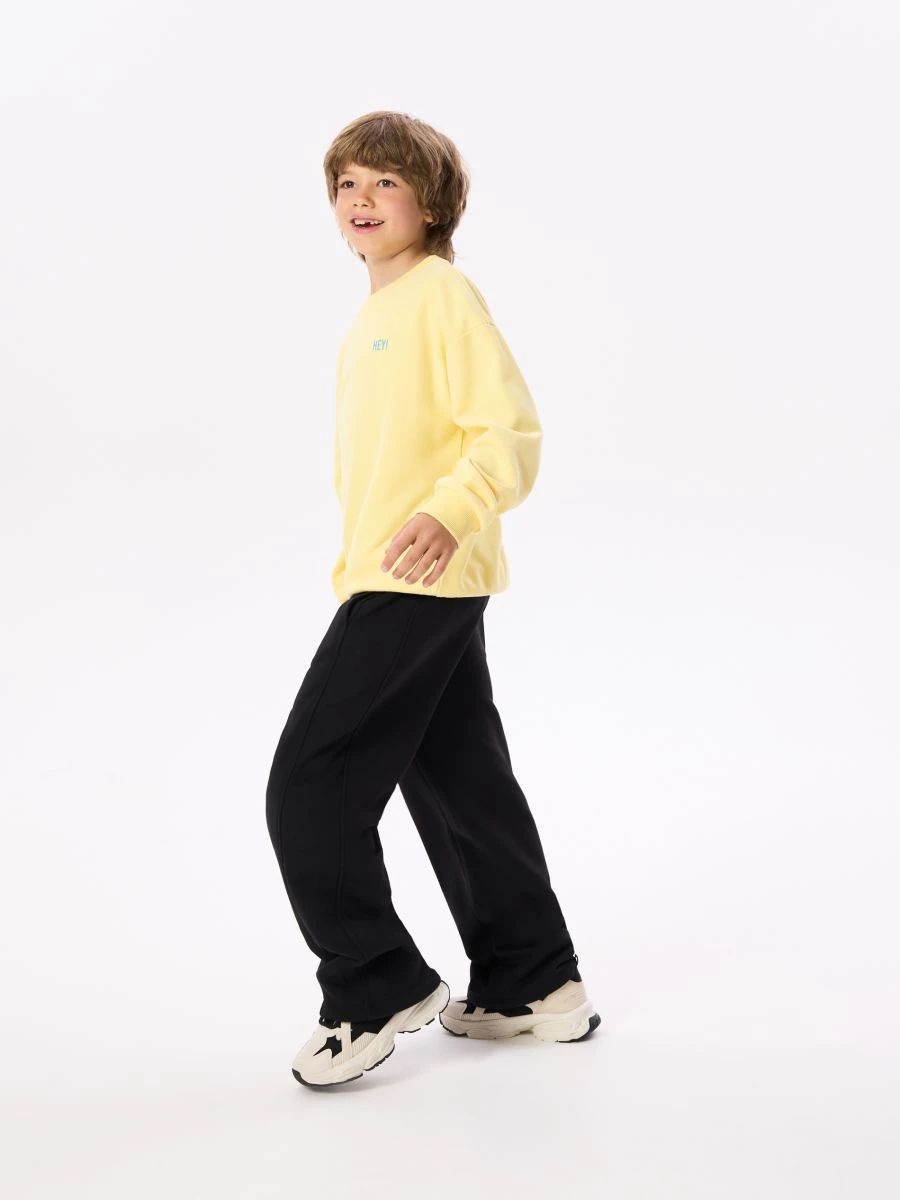 Wide leg pantalone s visokim sadržajem pamuka