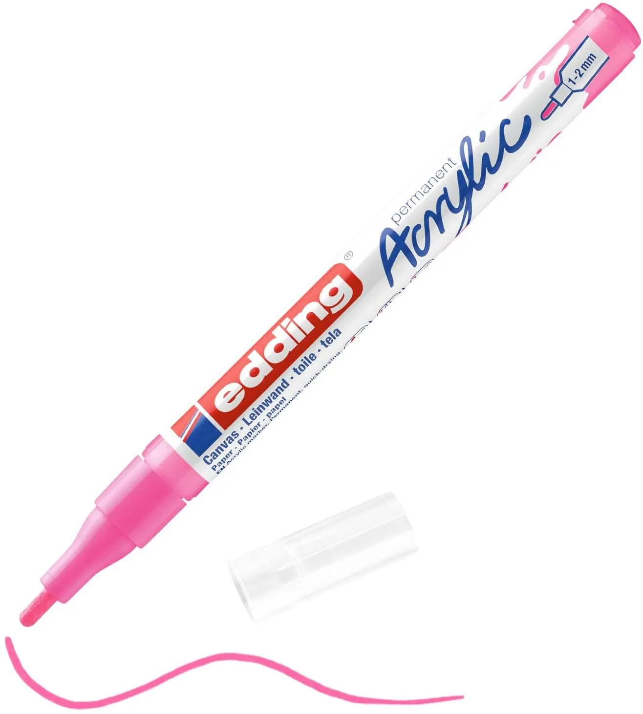 AKRILNI MARKER E-5300 FINE 1-2MM OBLI VRH EDDING NEON ROZE