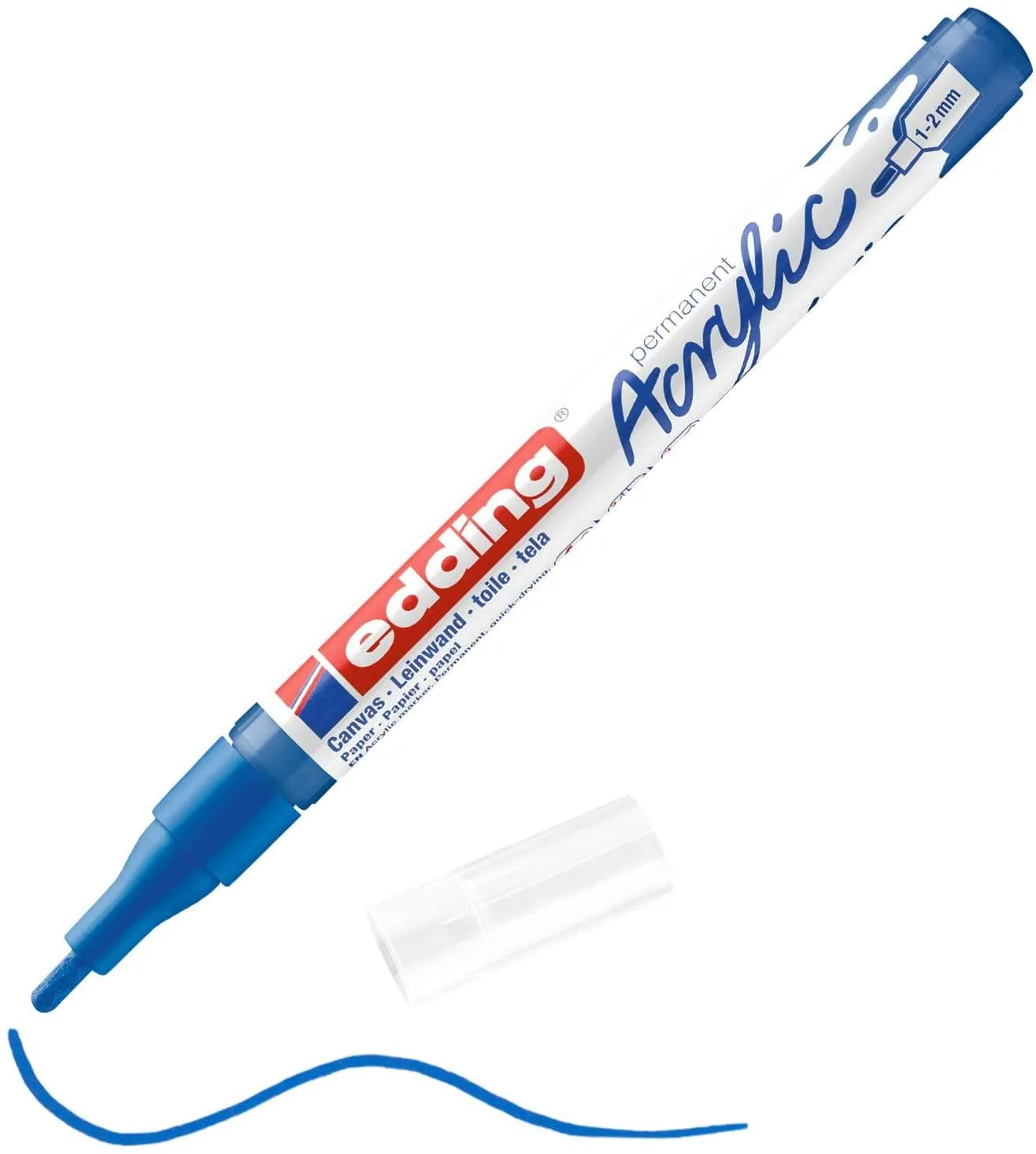 AKRILNI MARKER E-5300 FINE 1-2MM OBLI VRH EDDING PLAVA