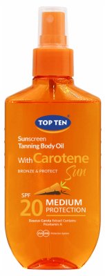 ULJE ZA SUNČANJE CAROTEN OIL SPF 20 TOP TEN 150ML