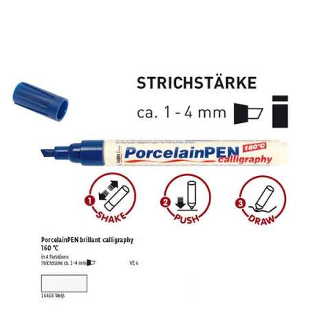 Porcelan Pen Calligraphy - White