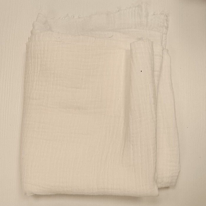 parče pamuk dupla gaza mlečno bela 35×140