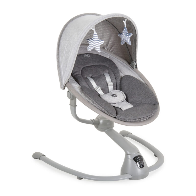 Cangaroo Električna ljuljaška za bebe Cloud Premium + Light Grey