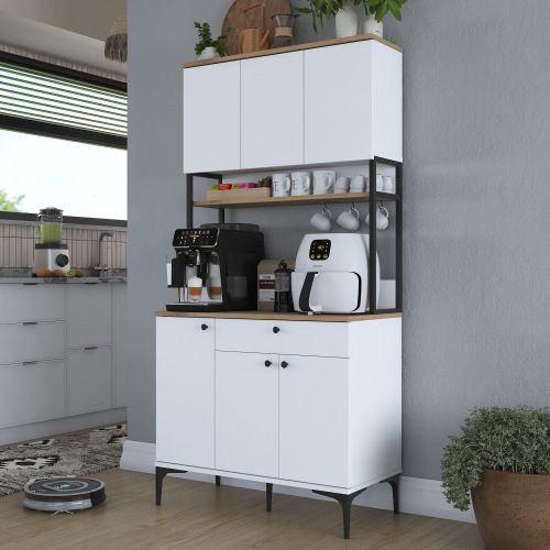 Višenamenski kabinet JE197 - 3806 orah/bela