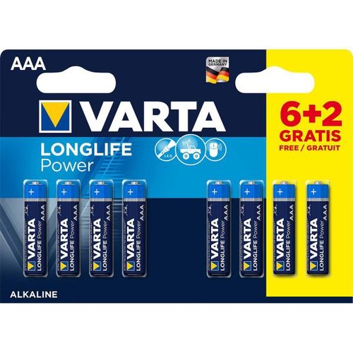 VARTA-4903SO AAA 1.5V LR03 MN2400, ALKALNE baterije LONGLIFE POWER, PAK8 (cena po kom.)