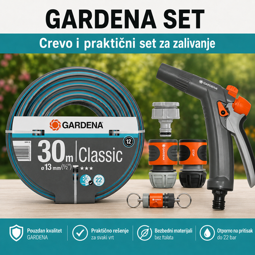 GARDENA SET ZA ZALIVANJE + CREVO CLASSIC 30m