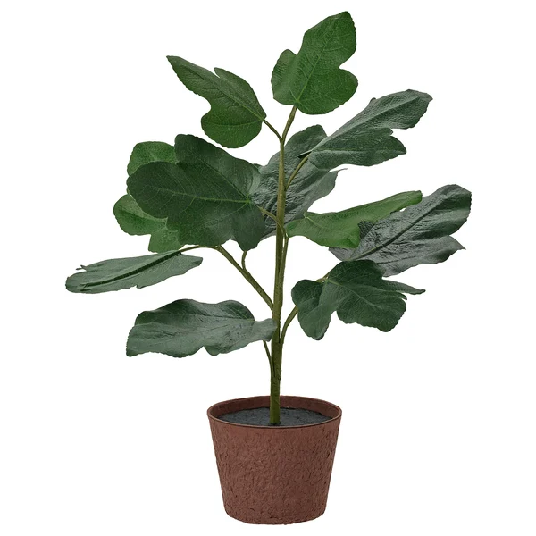 Veštačka biljka u saksiji, papir/smokva, 12 cm