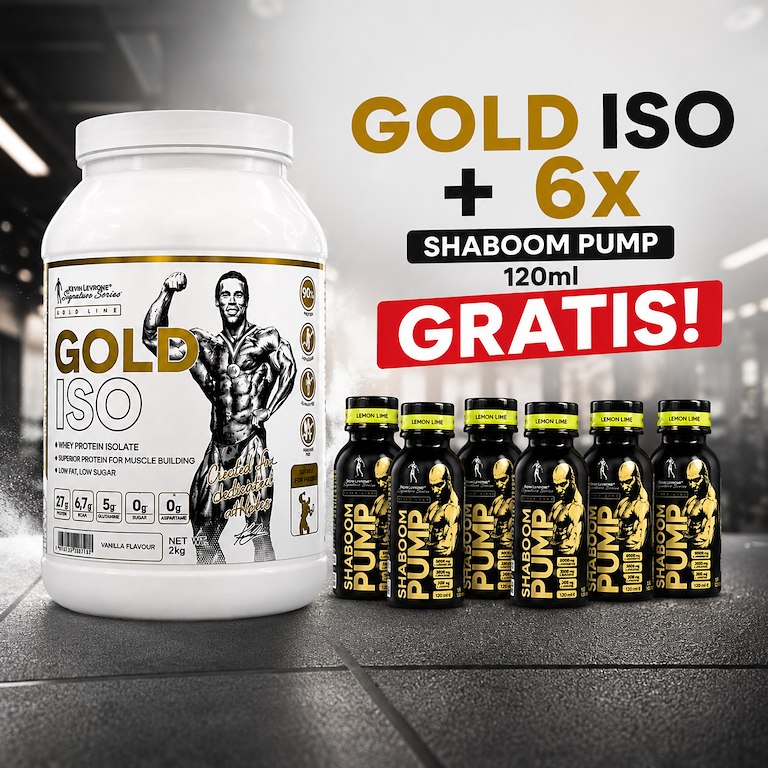 Kevin Levrone Gold ISO 2kg + 6 x Shaaboom pump 120ml Free