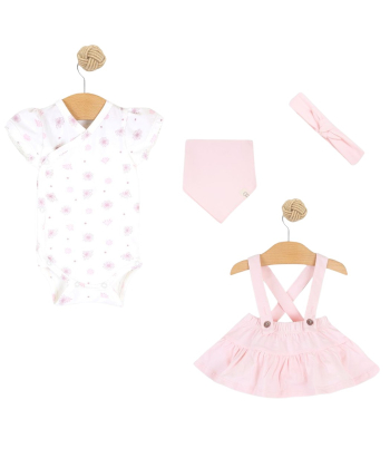 Just Kiddin Baby set odeće za devojčice 4 u 1 veličina 56 Floating Fairies Roze