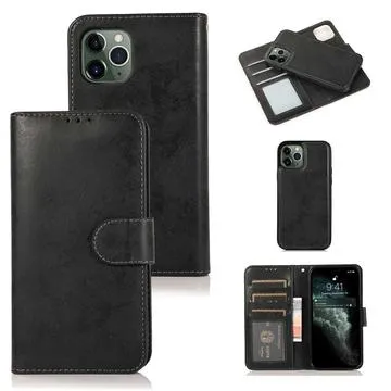 IPHONE 16 PRO VINTAGE 2-IN-1 WALLET CASE WITH REMOVABLE COVER - BLACK