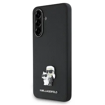 SAMSUNG GALAXY A56 KARL LAGERFELD SAFFIANO METAL KARL AND CHOUPETTE CASE - BLACK