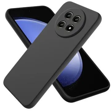 HUAWEI NOVA 15 MAX LIQUID SILICONE CASE WITH HAND STRAP - BLACK