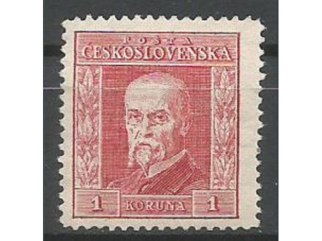 Čehoslovačka,Predsednik Masarik 1 Kč 1925.,čisto