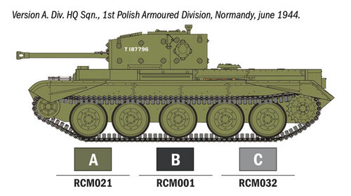 NEW! Italeri 75004 Cromwell Mk. IV Starter Set - Easy Paint