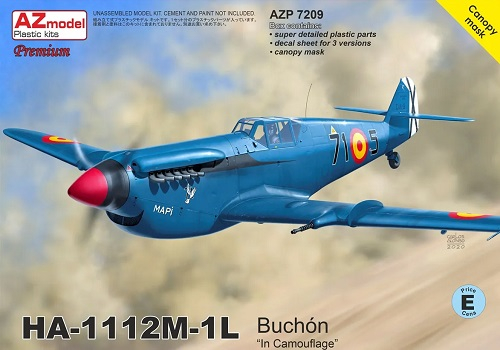 NEW! AZ-Model P7212 HA-1112M-1L Buchon - In Camouflage (Premium Edition)