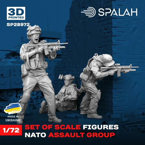 NEW! Spalah 28972 NATO Assault Group (3 Figures / 3D-Printed)