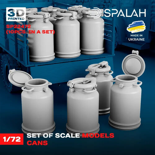 NEW! Spalah 22472 Milk Cans (10 pcs / 3D-Printed)