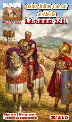 NEW! Linear-A 008S Gaius Julius Caesar at Alesia Late Summer 52 BC (5 Figures)