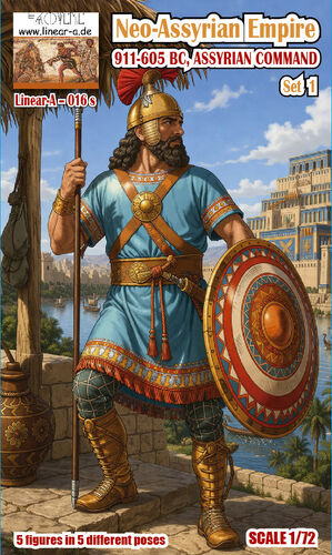 NEW! Linear-A 016S Neo-Assyrian Empire (911-605 BC) - Assyrian Command Set 1 (5 Figures)