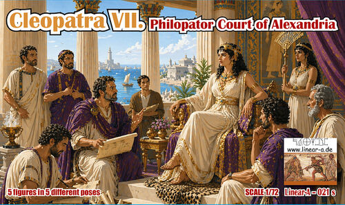 NEW! Linear-A 021S Cleopatra VII - Philopator Court of Alexandria (5 Figures)