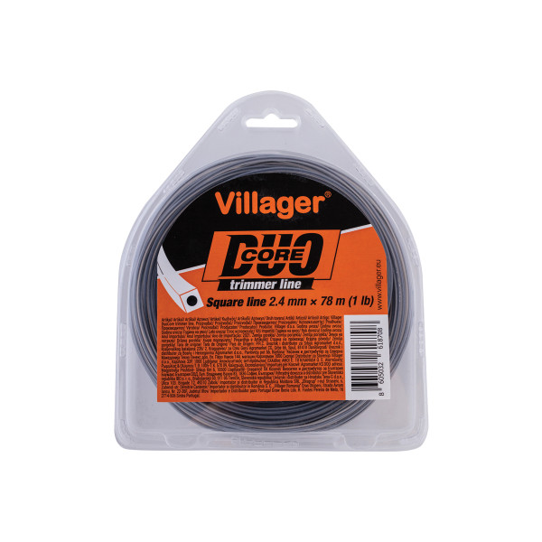 Silk za trimer 2.4mm X 390m (5LB) - Duo core - Četvrtasta nit Villager