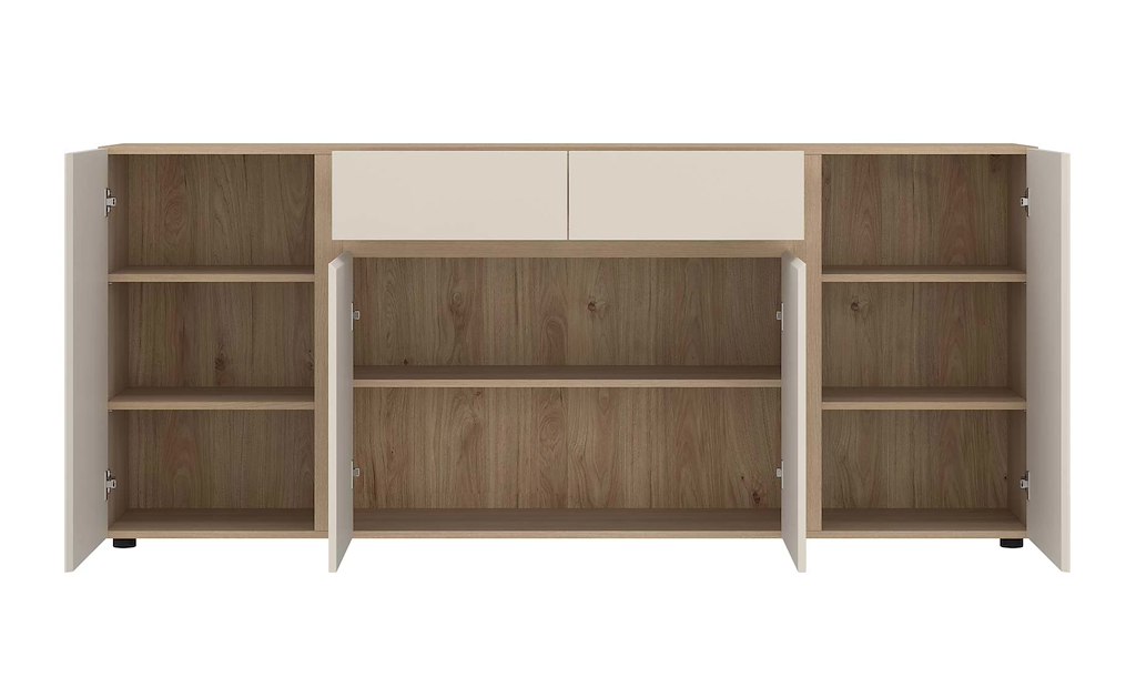 Tavera komoda 200,7X39,6X86 cm dab hrast/kašmir