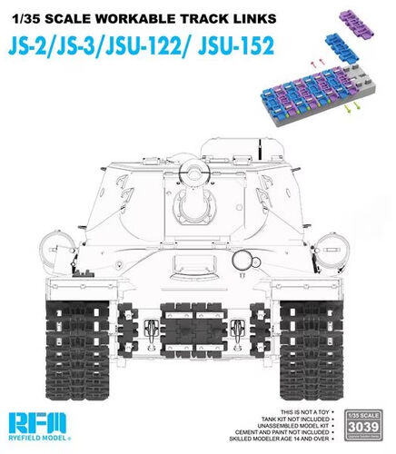 NEW! Rye Field Model RM-3039 IS-2 / IS-3 / ISU-122 and ISU-152 - Workable Track Links