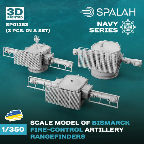 NEW! Spalah 01353 Bismarck - Fire-Control Artillery Rangefinders (3 pcs / 3D-Printed)